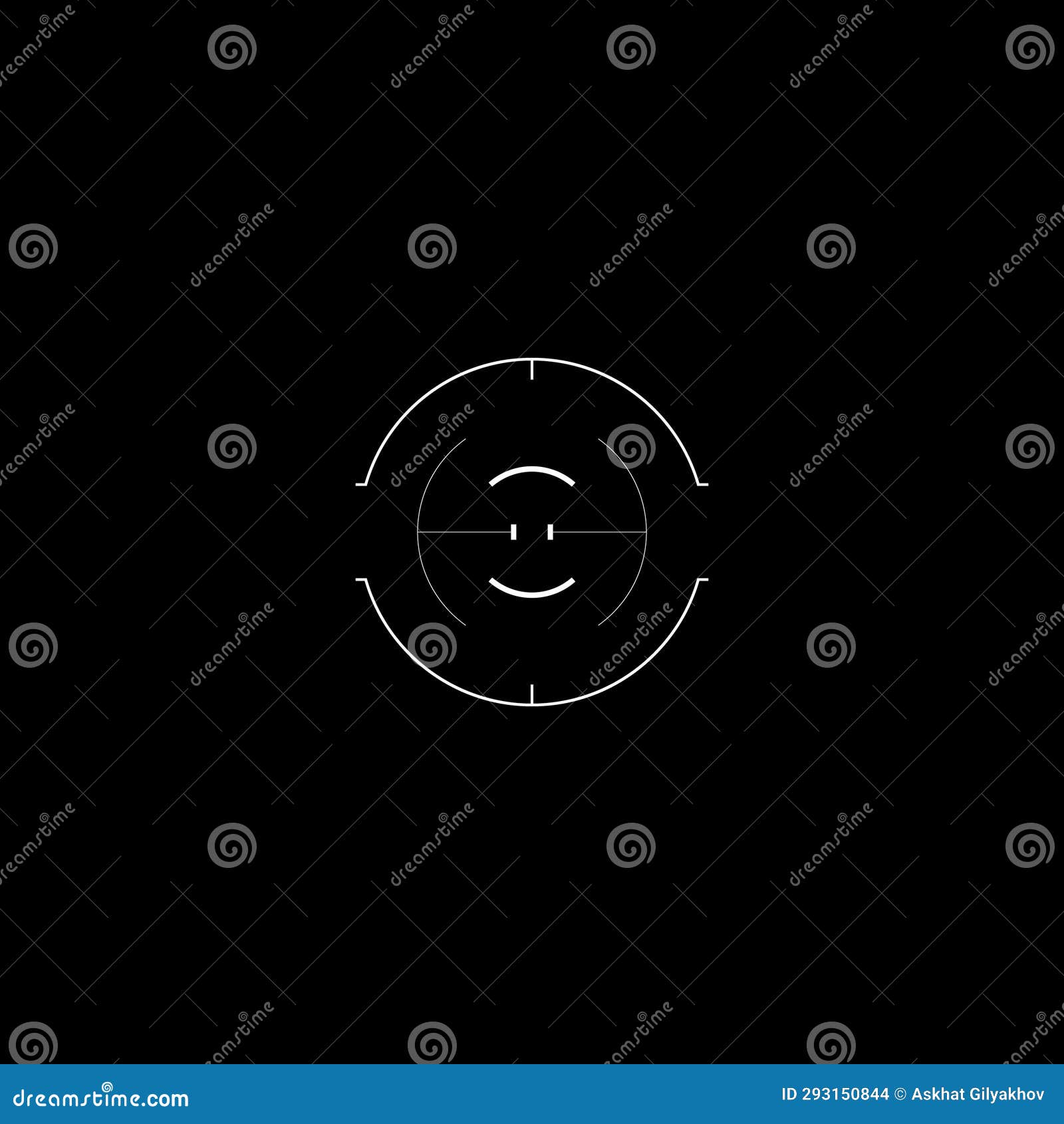 Futuristic GUI Circle Target, Aim, Sight, HUD Reticle, Cyberpunk ...