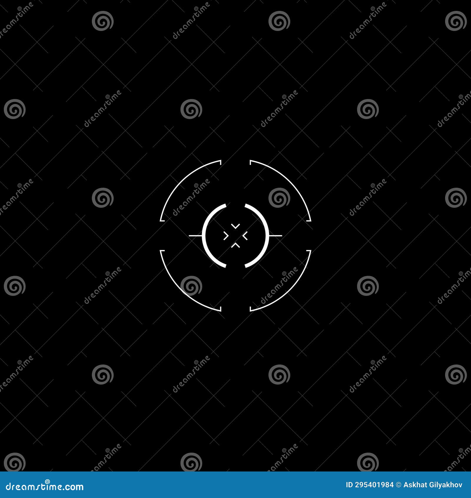 Futuristic GUI Circle Target, Tech Aim, HUD Reticle Stock Vector ...
