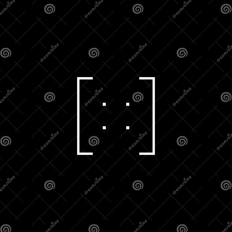 Futuristic GUI Rectangular Target, Aim, Sight, HUD Reticle Stock Vector ...