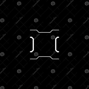 Futuristic GUI Square Target, Aim, HUD Reticle, Cyberpunk Aesthetics ...