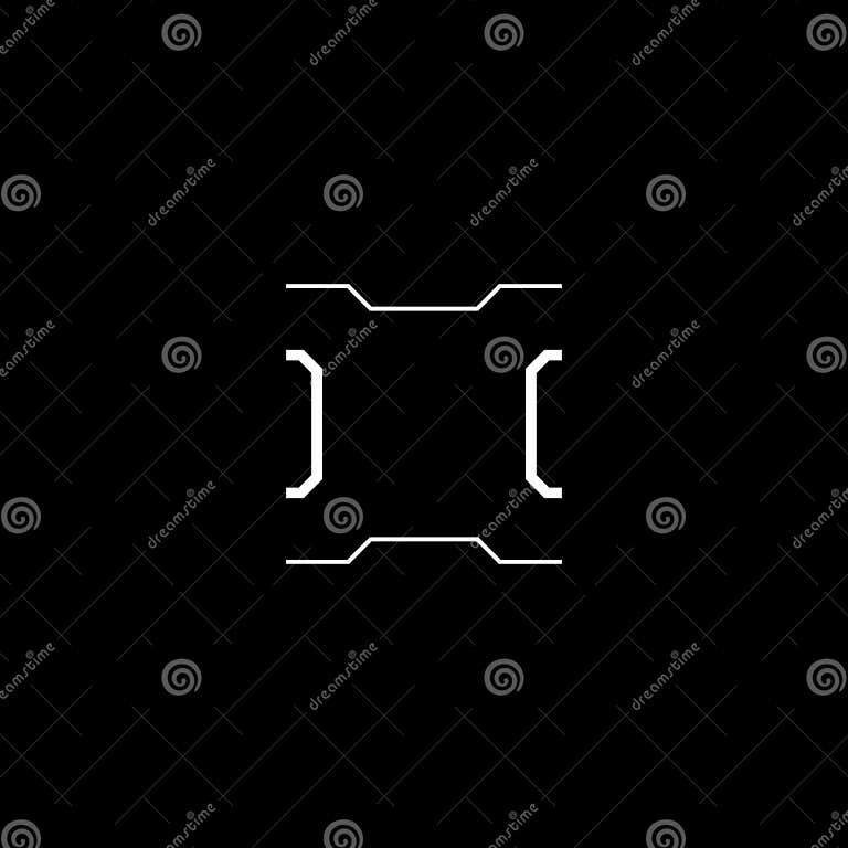 Futuristic GUI Square Target, Aim, HUD Reticle, Cyberpunk Aesthetics ...