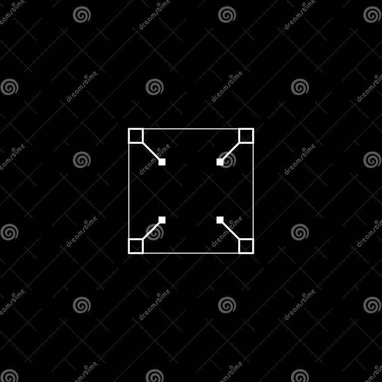Futuristic GUI Square Target, Cyberpunk Aim, Sight, HUD Reticle Stock ...