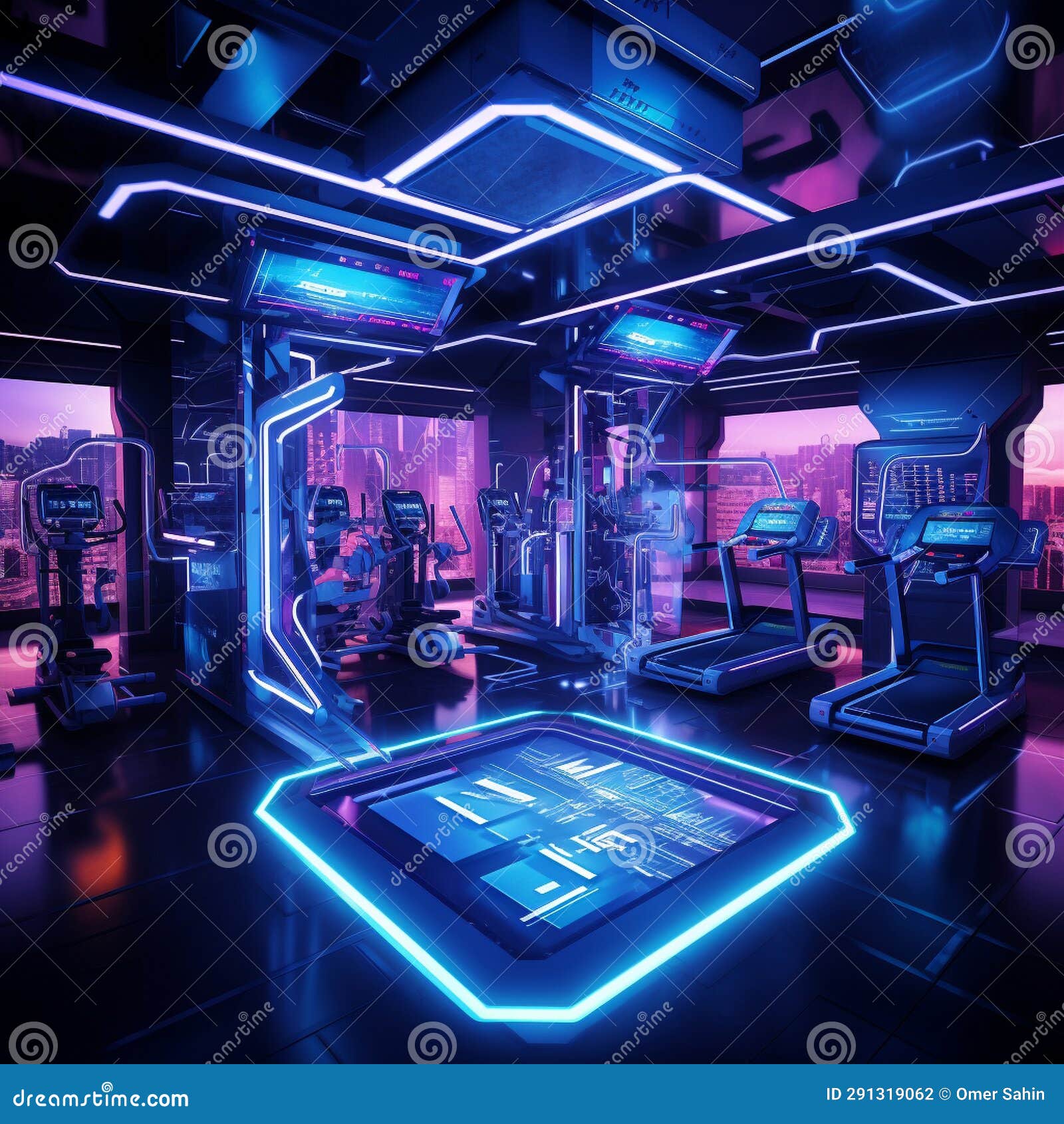 Futuristic Gym Setup Inspired by Revolutionary Regimen Stock Photo ...