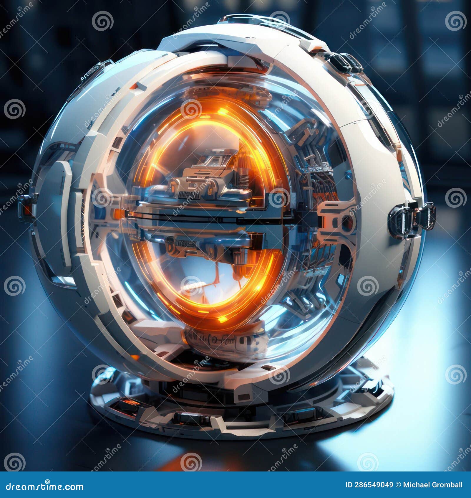 Futuristic Gyroscope Created with Generative AI Stock Illustration ...