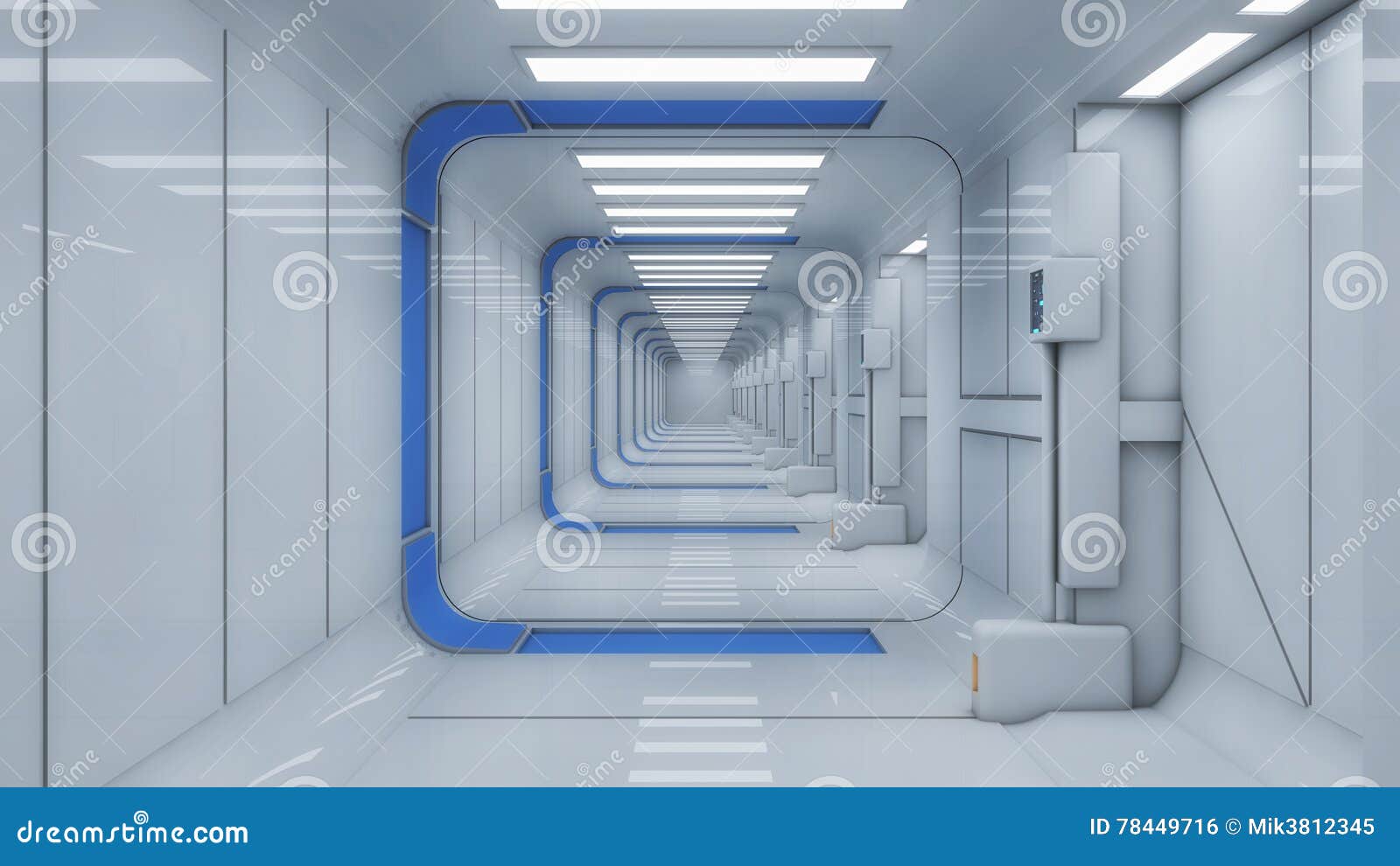 Futuristic Hall Alien Spaceship Stock Photo - Image of scifi, alien ...