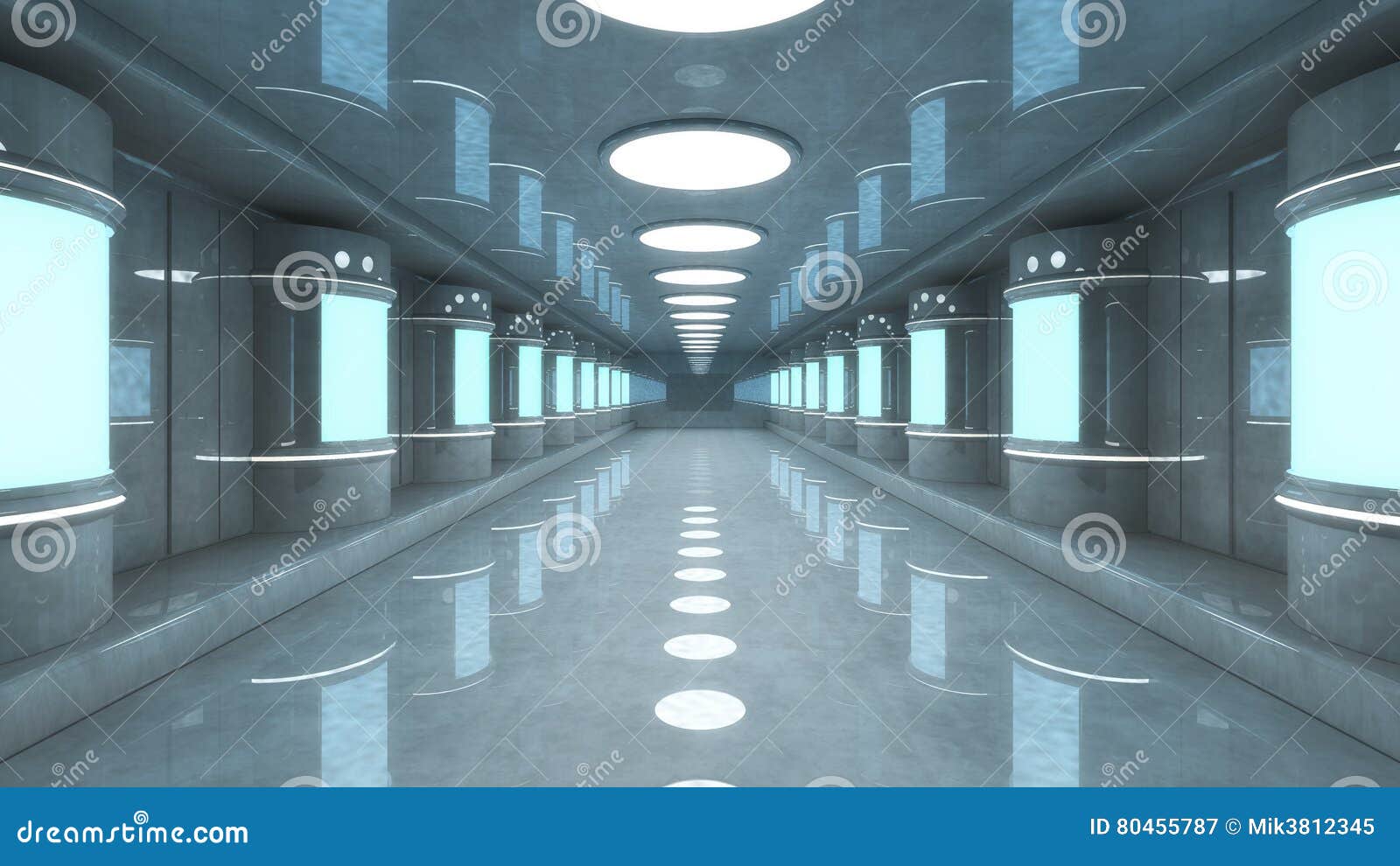 Futuristic Hall Architecture Stock Image - Image of modern, future ...