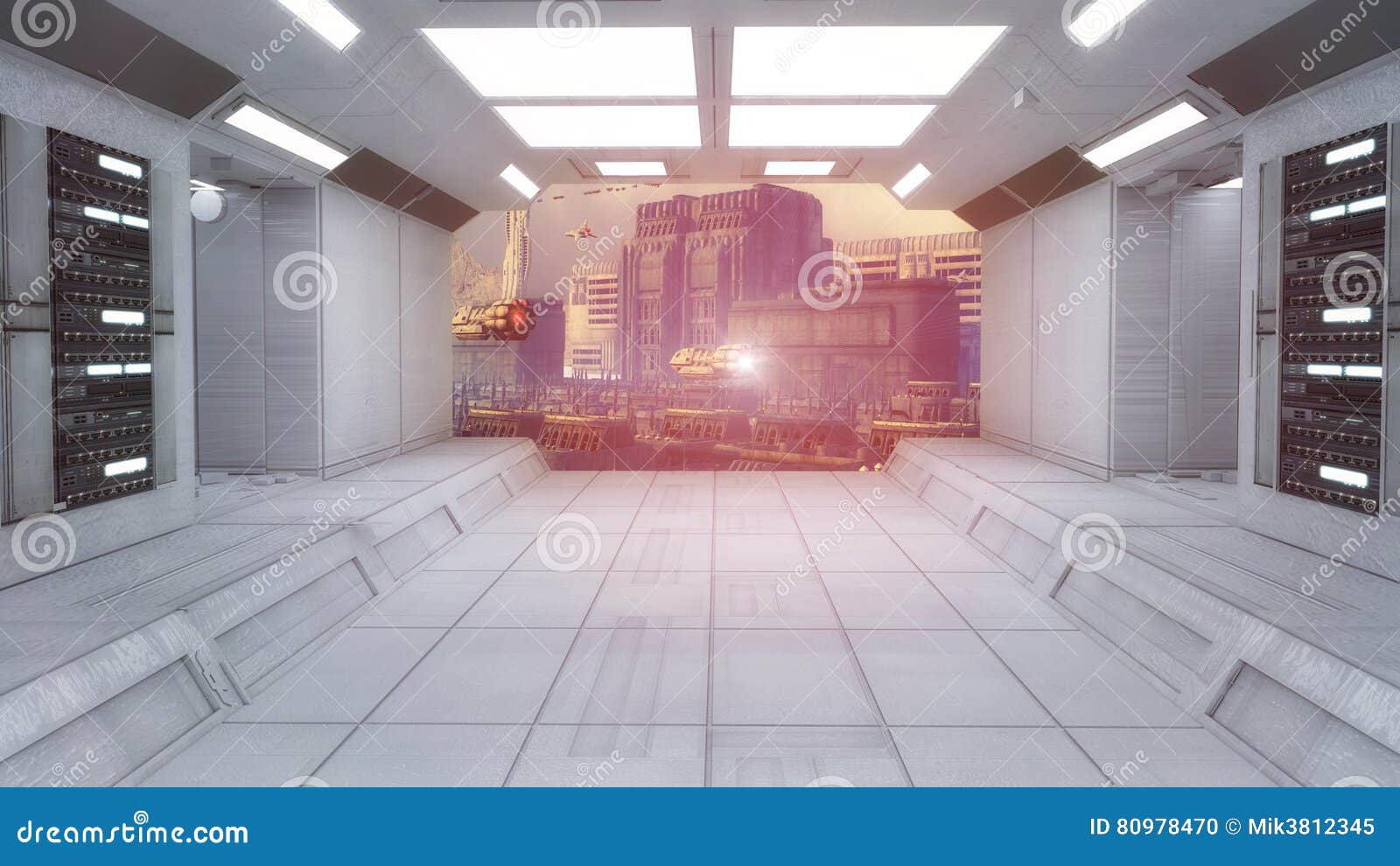 Futuristic Hall Architecture Stock Photo - Image of future, intelligent ...
