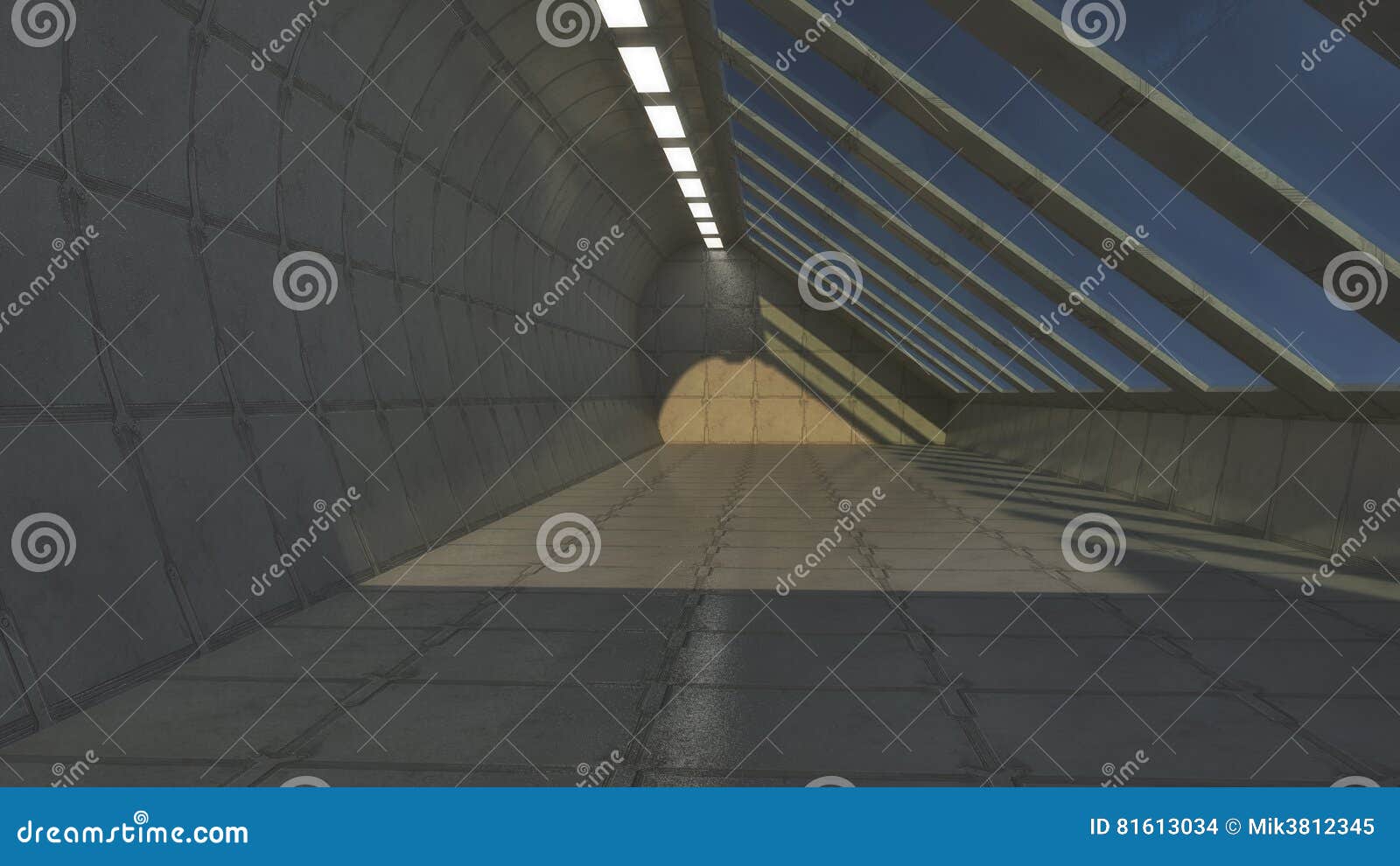 Futuristic Hall Architecture Stock Photo - Image of fiction ...
