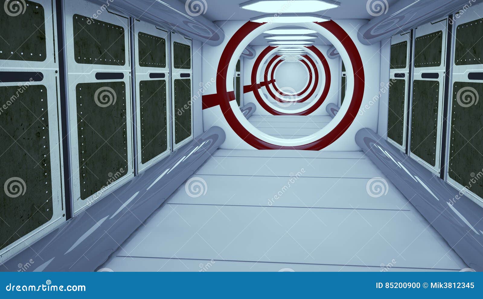 Futuristic Hall Architecture Stock Photo - Image of future, planets ...