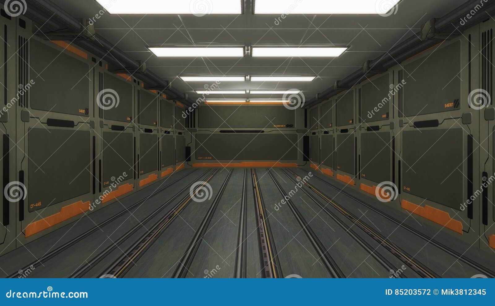 Futuristic Hall Architecture Stock Photo - Image of reception, render ...