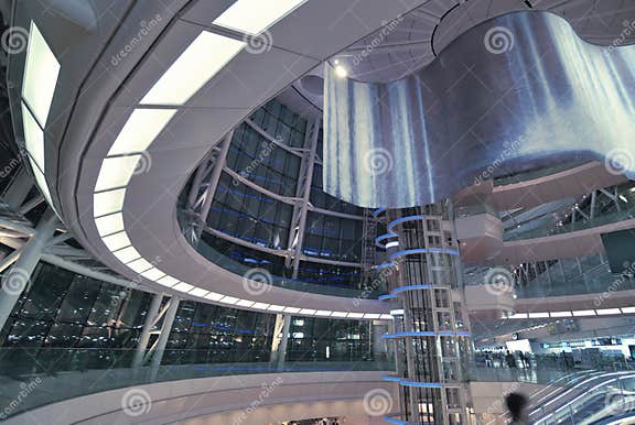 Futuristic hall interior editorial image. Image of step - 15061475
