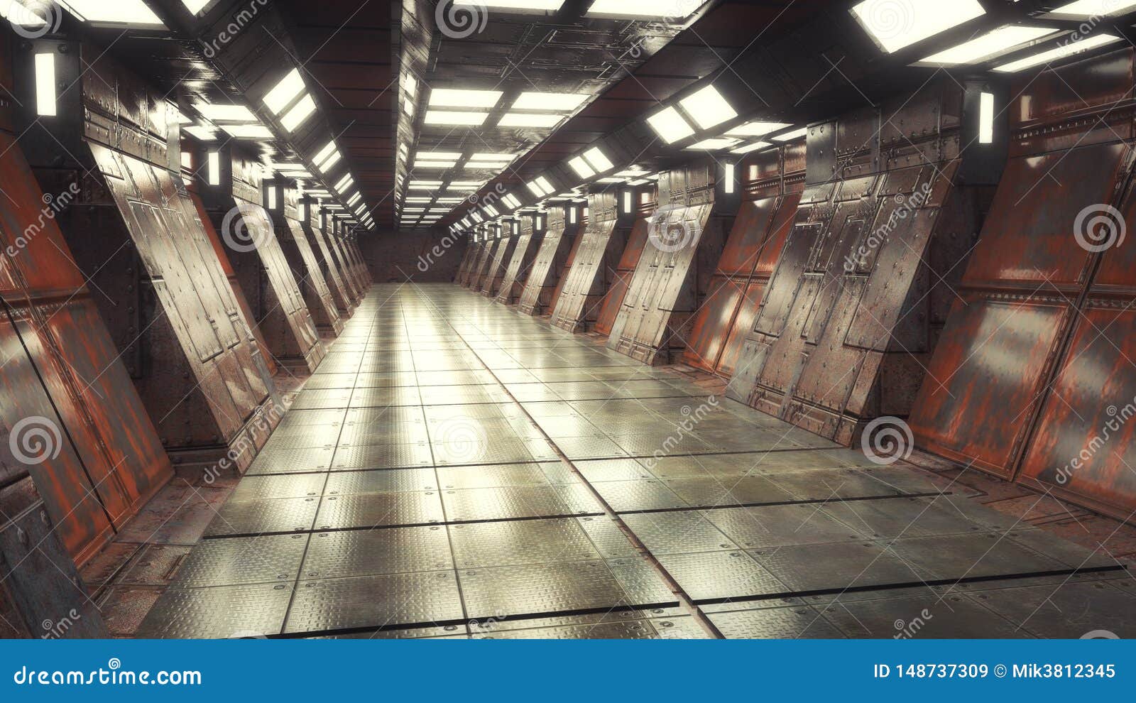 Futuristic Hallway. Interior Concept Design Stock Image - Image of ...
