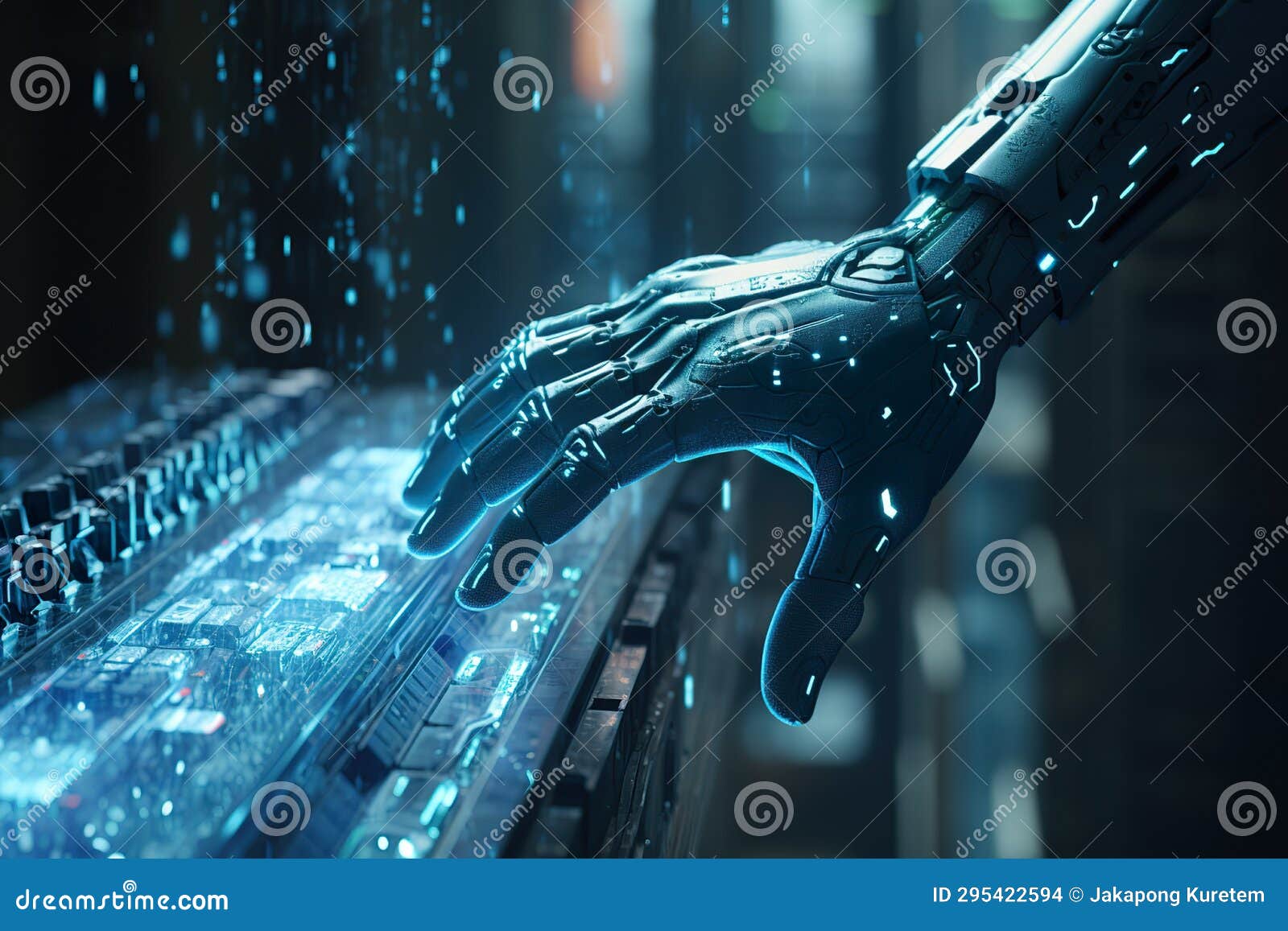 A Futuristic of Hand Interface. Stock Illustration - Illustration of ...