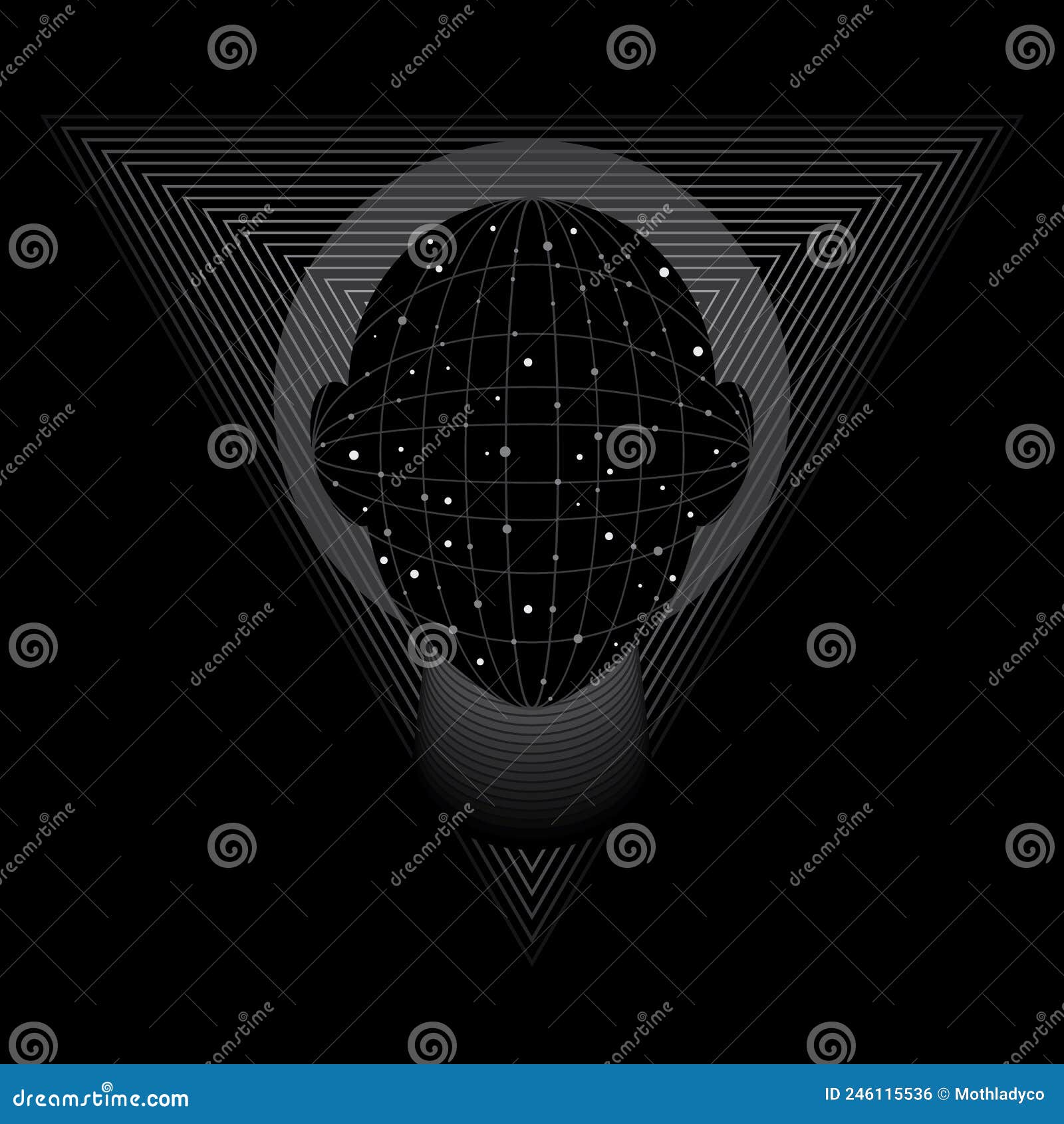 Futuristic Head, Artificial Intelligence Design, Portrait Stock Vector ...