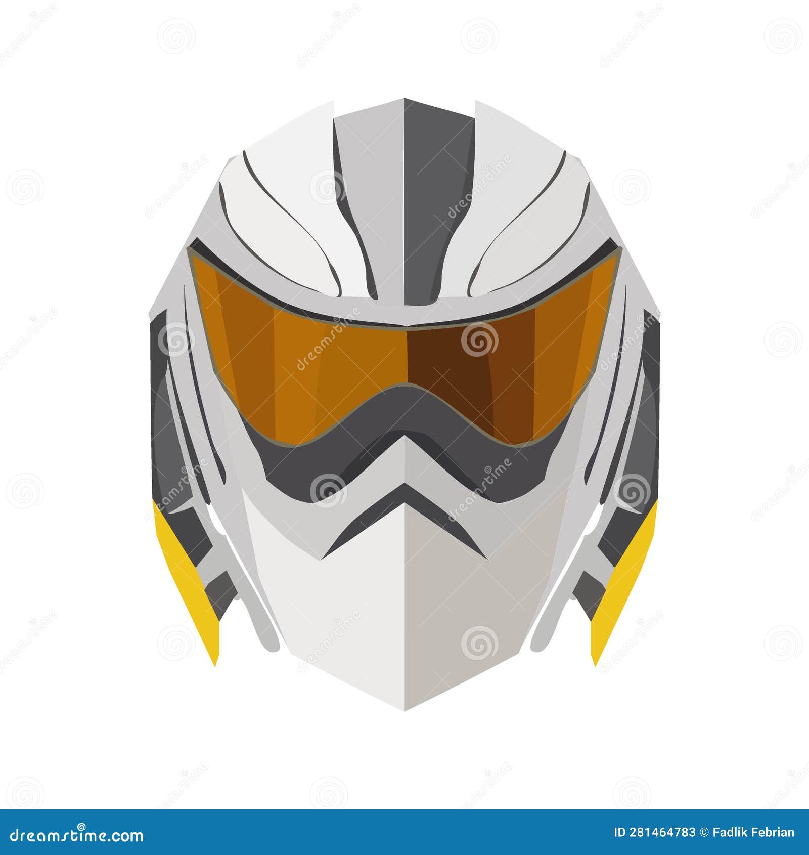 A Futuristic Head of Robot Vector Illustration. Futuristic Helmet Stock ...