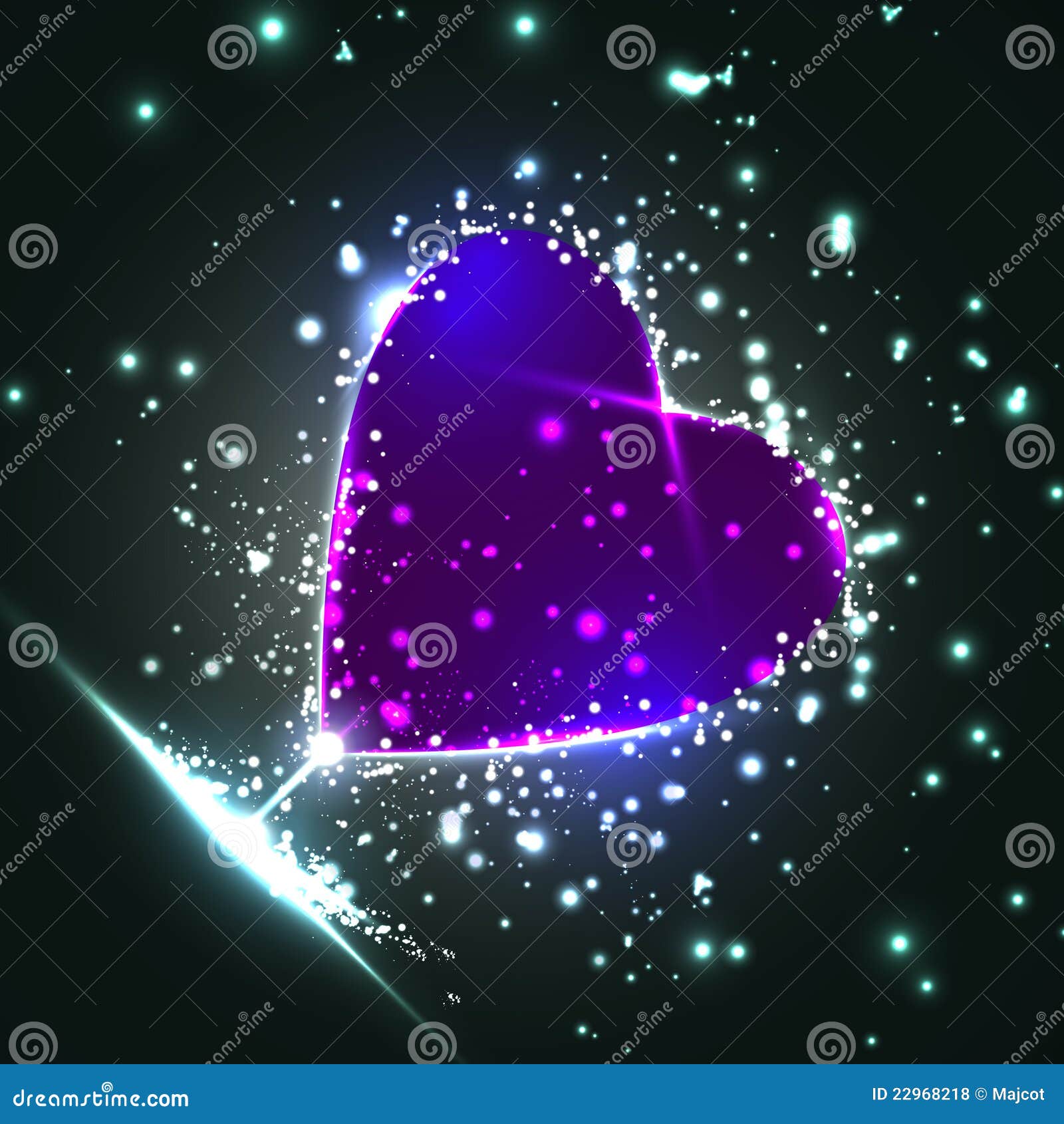 Futuristic heart stock vector. Illustration of happy - 22968218