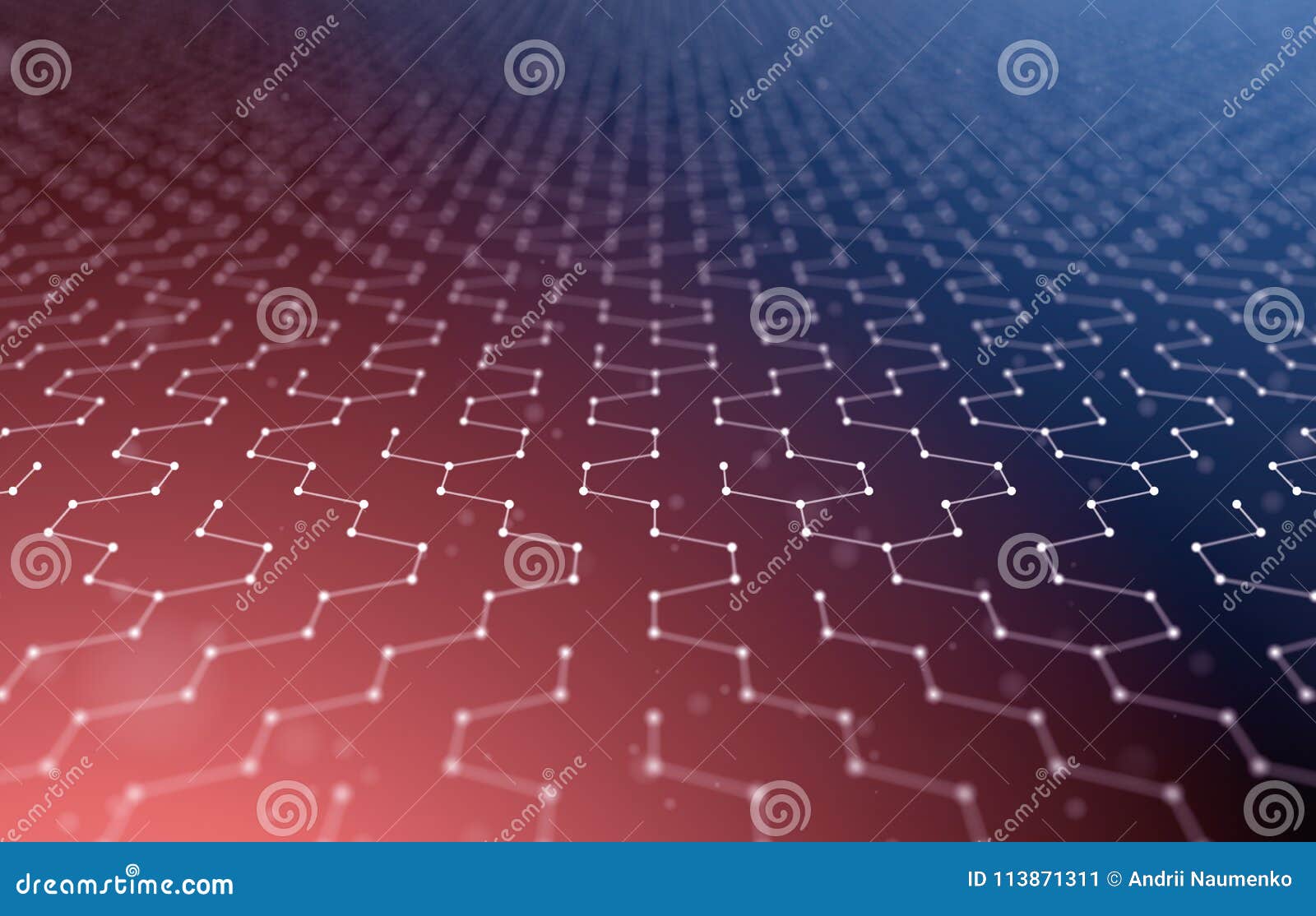 Futuristic Hexagon Pattern Abstract Background. 3d Render Illustration ...