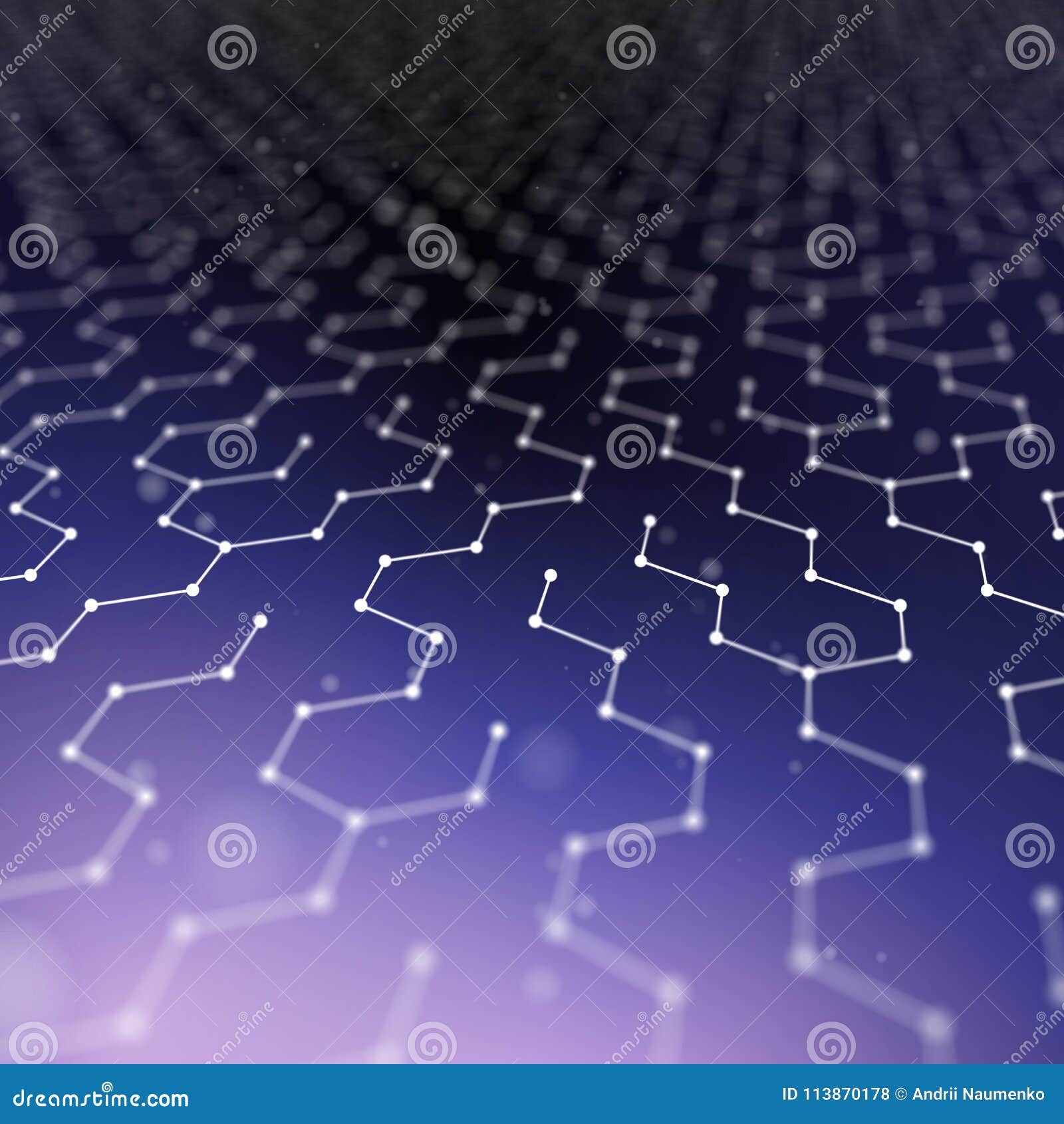 Futuristic Hexagon Pattern Abstract Background. 3d Render Illustration ...