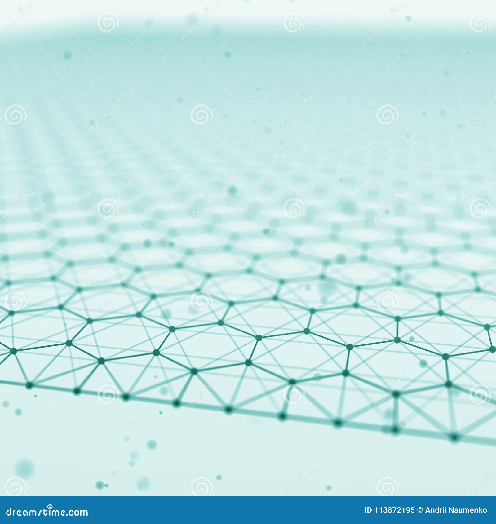 Futuristic Hexagon Pattern Abstract Background. 3d Render Illustration ...