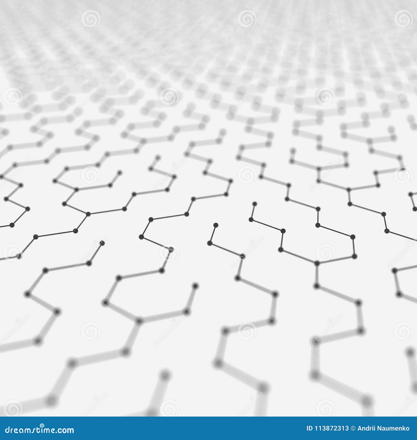 Futuristic Hexagon Pattern Abstract Background. 3d Render Illustration ...