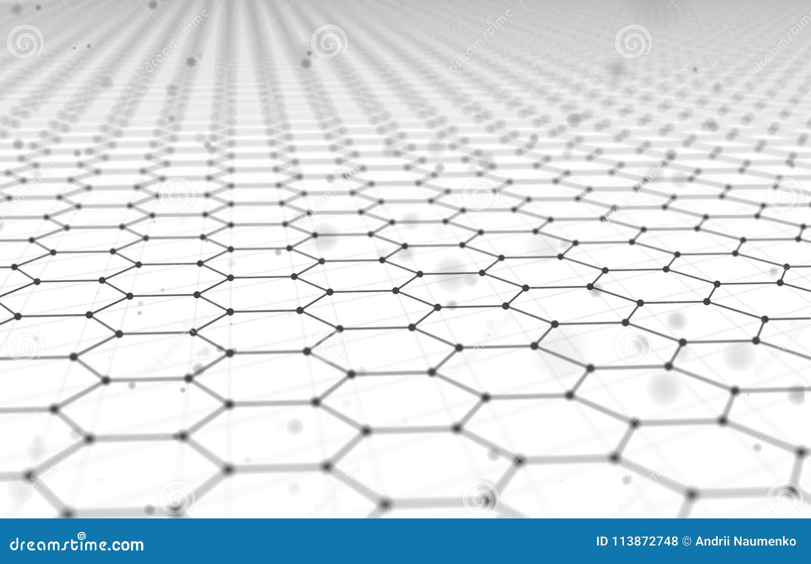 Futuristic Hexagon Pattern Abstract Background. 3d Render Illustration ...