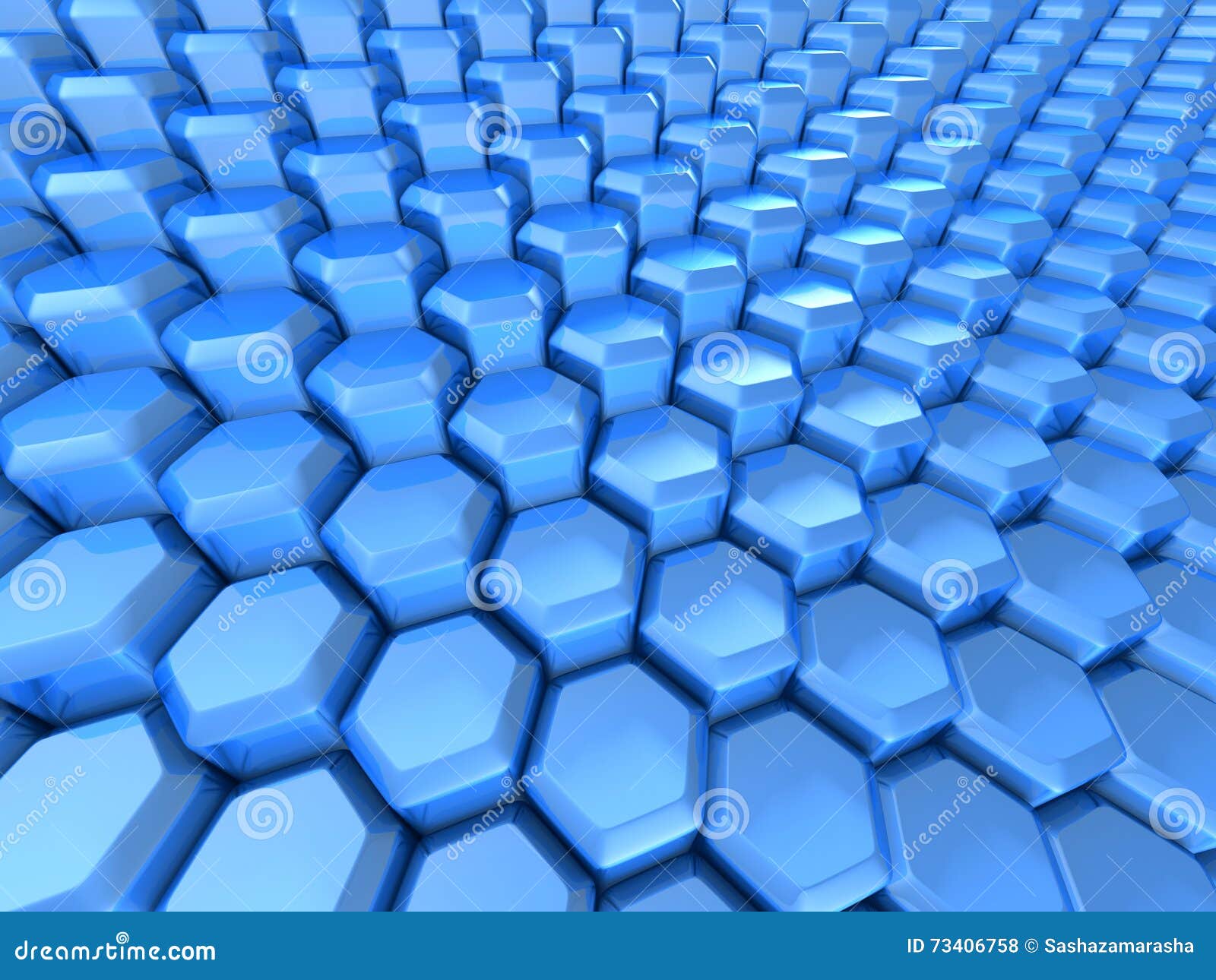 Futuristic Hexagon Pattern Blue Background Stock Illustration ...