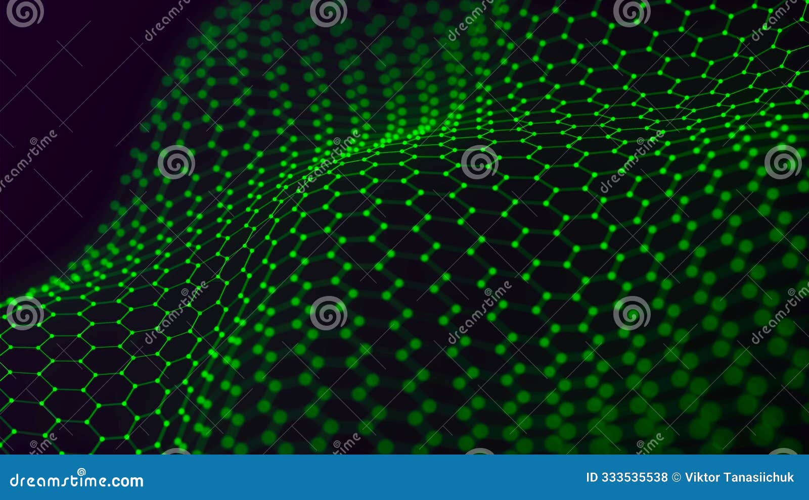 Futuristic Hexagon Wave. Abstract Hexagon Wave Pattern. Dark Cyberspace ...