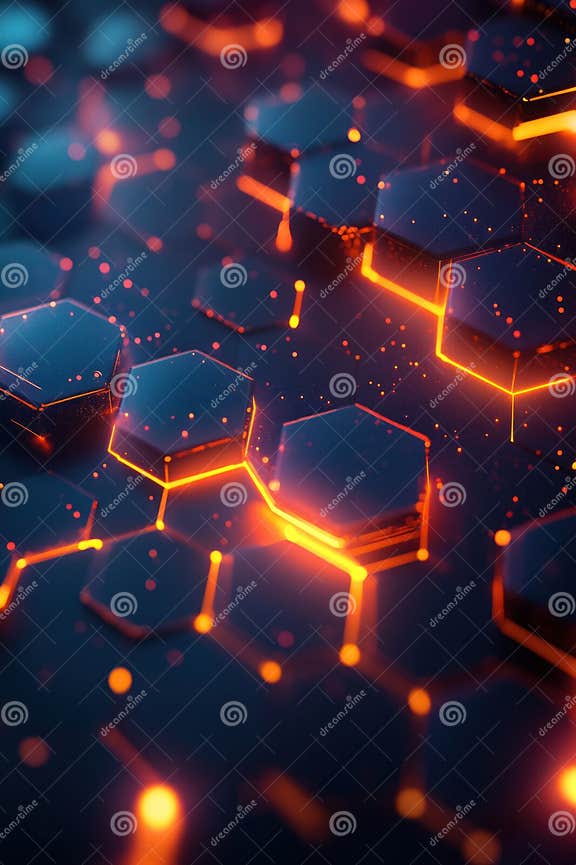 Futuristic Hexagonal Design, a Striking Futuristic Pattern Featuring ...