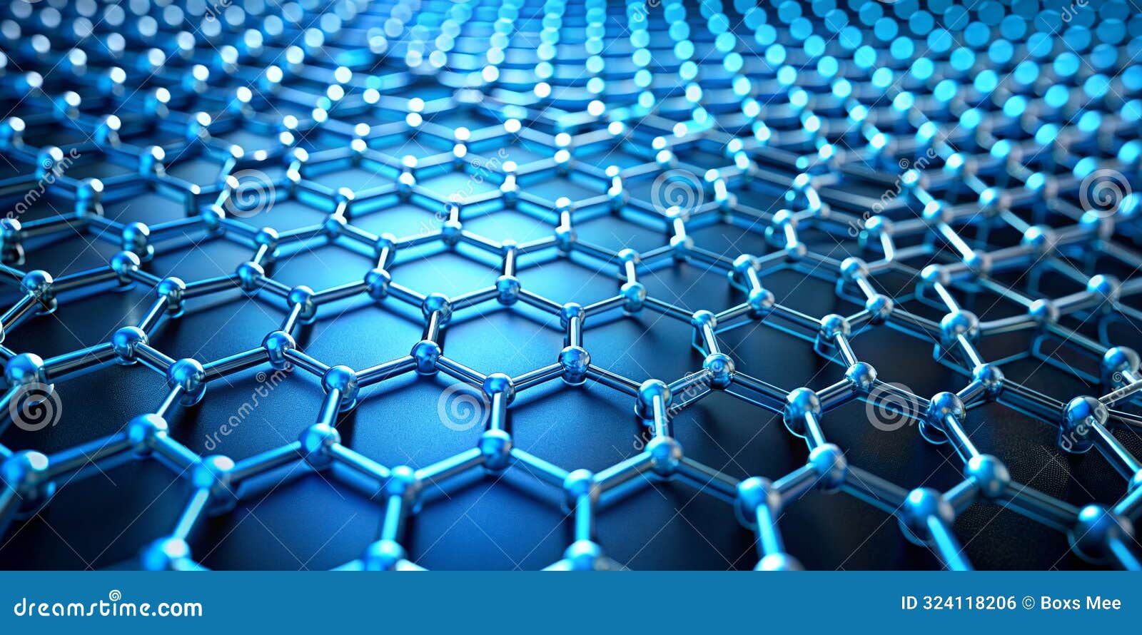 Futuristic Hexagonal Mesh a Concept for Advanced Materials Creative AI ...