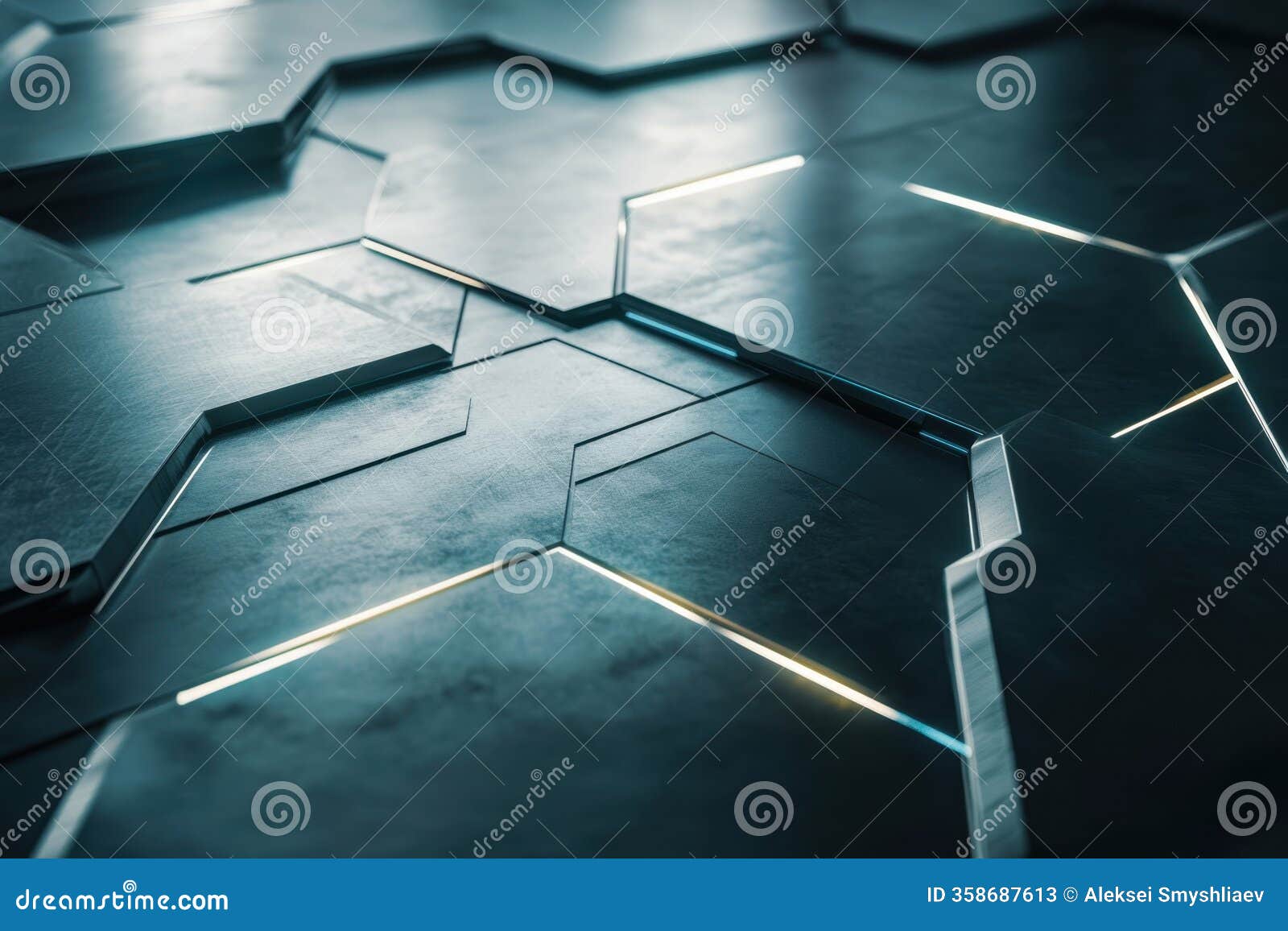 Futuristic Hexagonal Neon Structure Royalty-Free Stock Photo ...