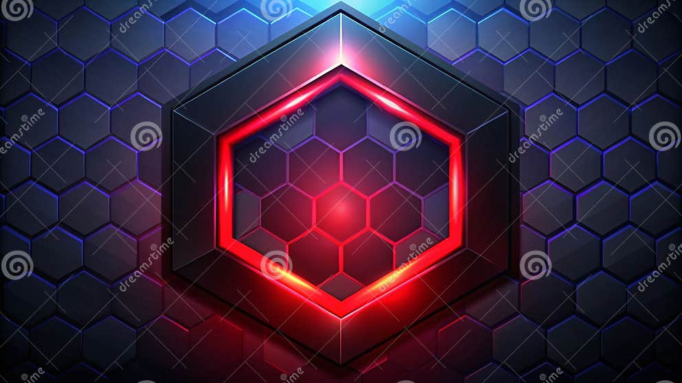 Futuristic Hexagonal Pattern Stock Illustration - Illustration of ...