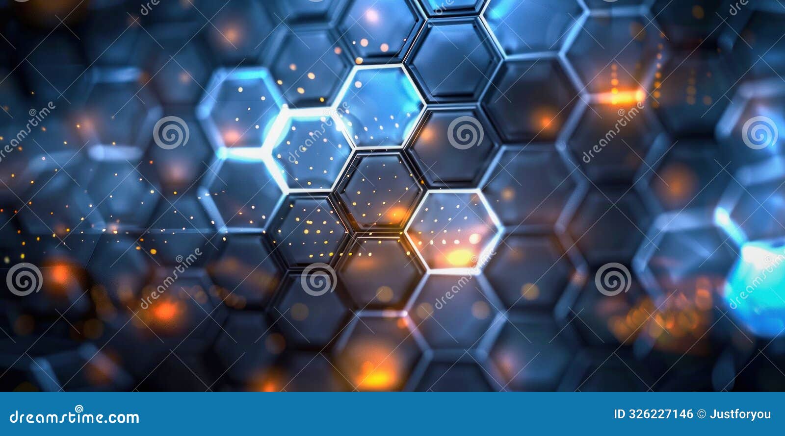 Futuristic Hexagonal Technology Background. Generative Ai Royalty-Free ...