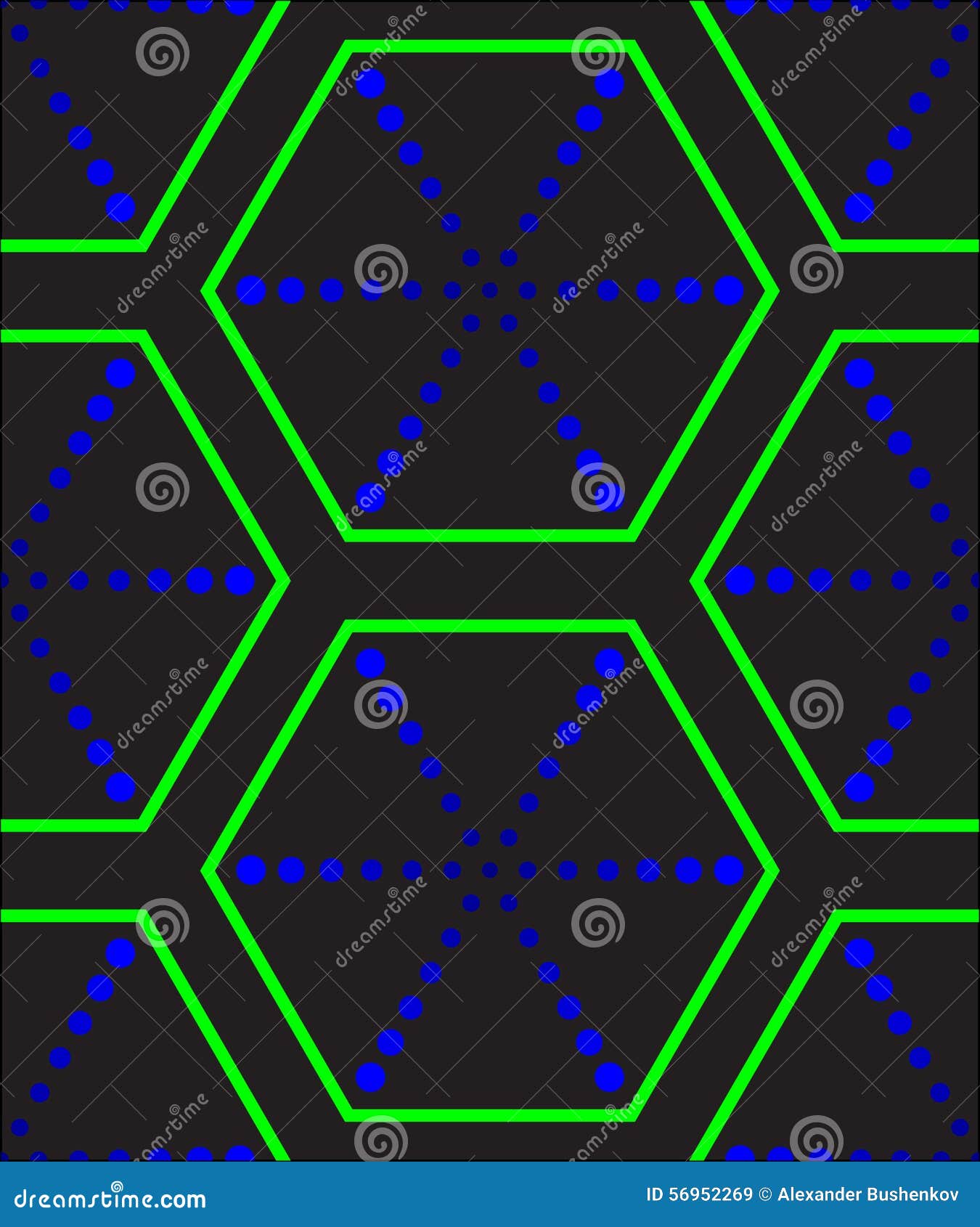 Futuristic Hexagonal Texture Stock Illustration - Illustration of grid ...