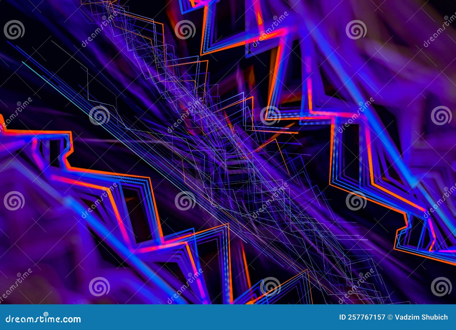 Futuristic Hi-tech Banner. Data Science Abstract Technological ...
