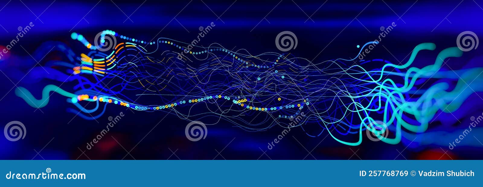 Futuristic Hi-tech Banner. Data Science Abstract Technological ...