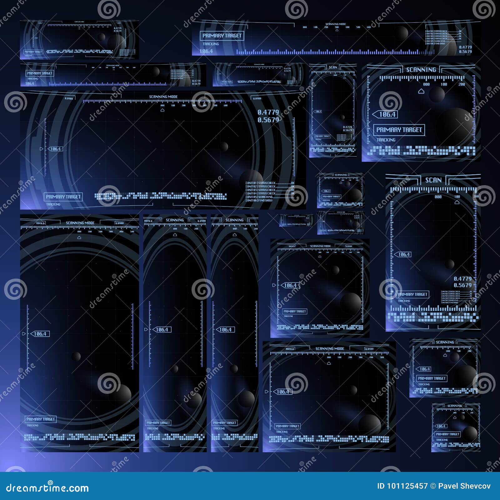 Futuristic hi-tech banners stock vector. Illustration of design - 101125457