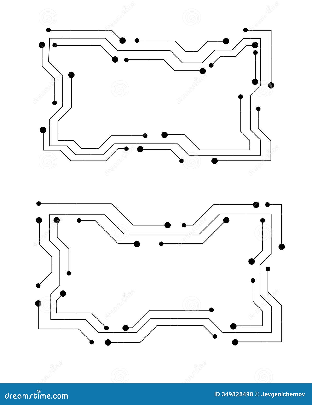Futuristic Hi Tech Frames Isolated on White Stock Vector - Illustration ...