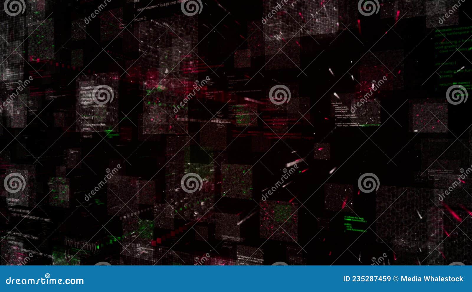 Futuristic Hi Tech Graphic Interface of a Computer Program, Seamless Loop. Animation Stock Image ...