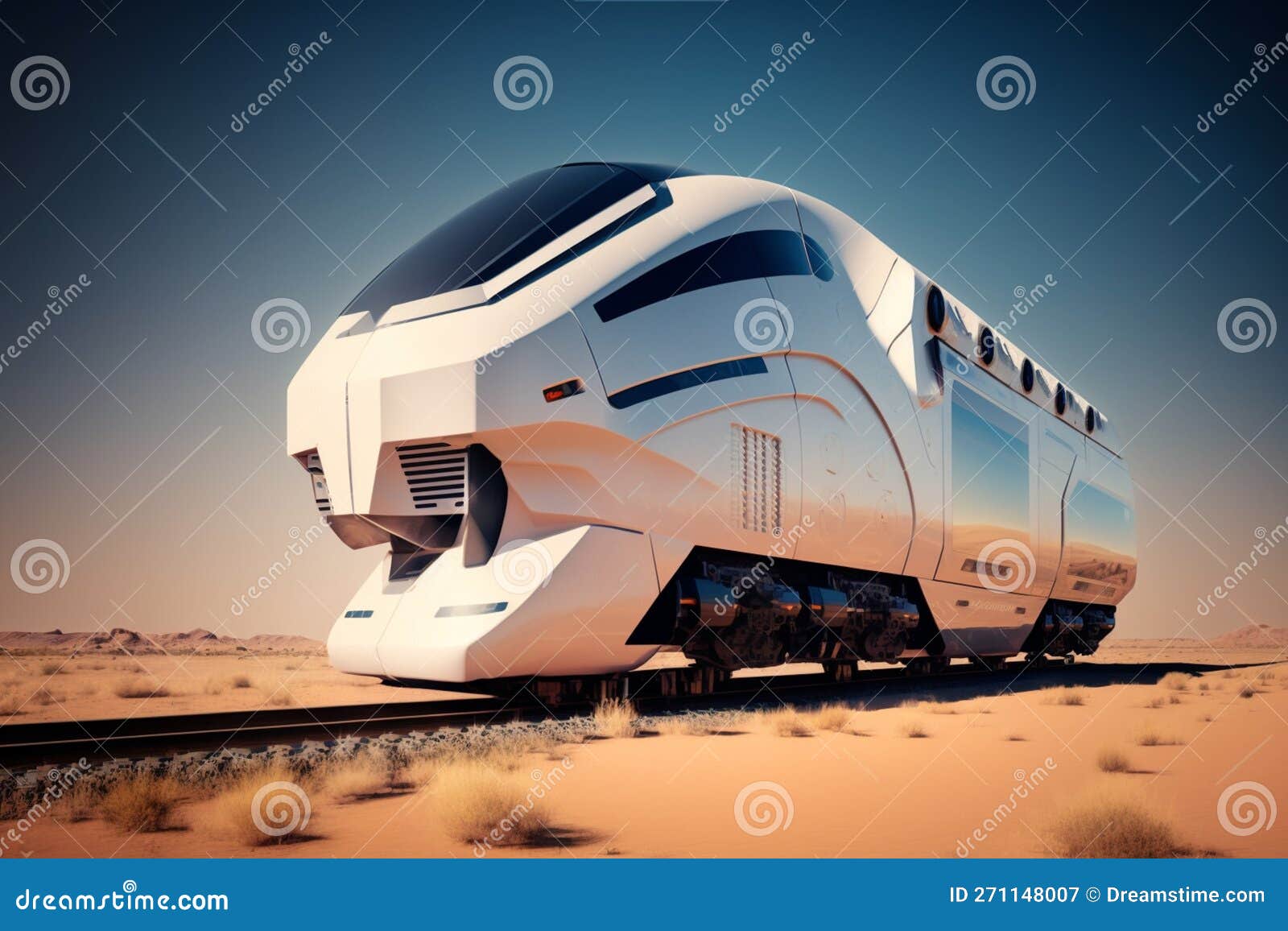Futuristic High-speed Express Passenger Train. Logistics of the Future ...