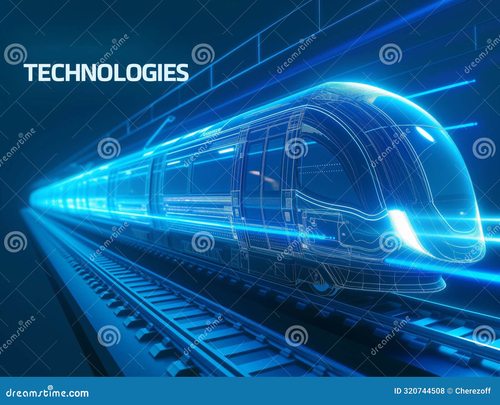 Futuristic High-Speed Train Concept Stock Photo - Image of rail ...
