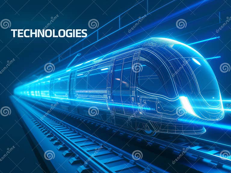 Futuristic High-Speed Train Concept Stock Photo - Image of rail ...