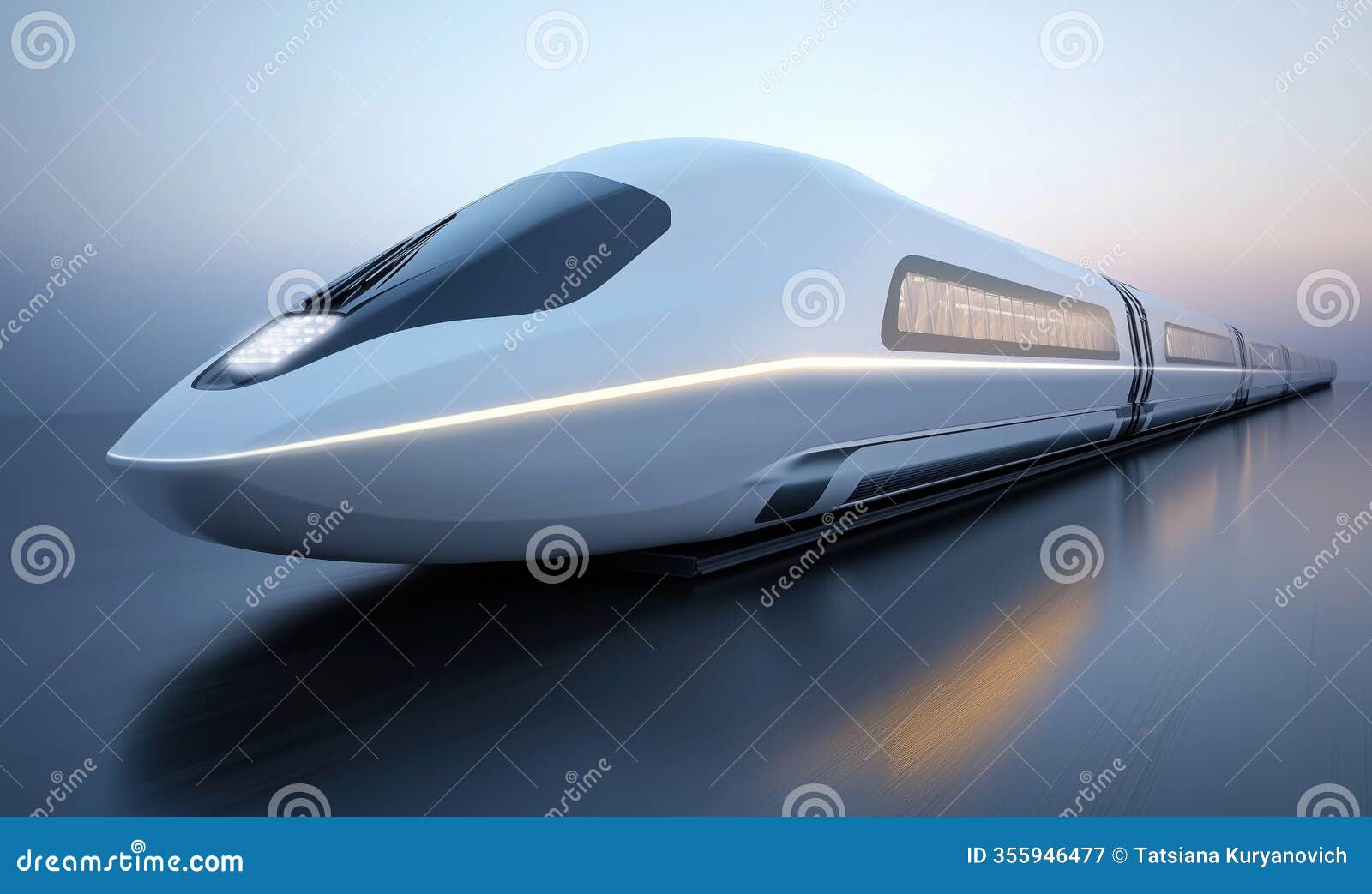Futuristic High-speed Train Design, Sleek Aerodynamic Shape, Modern ...