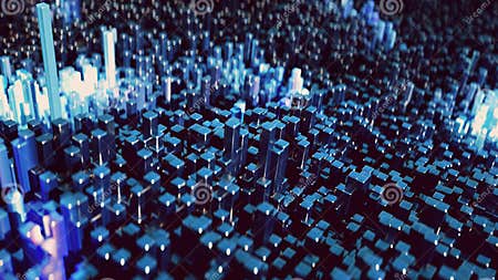 Futuristic High-tech Background. Abstract Multiple Neon Columns Stock ...