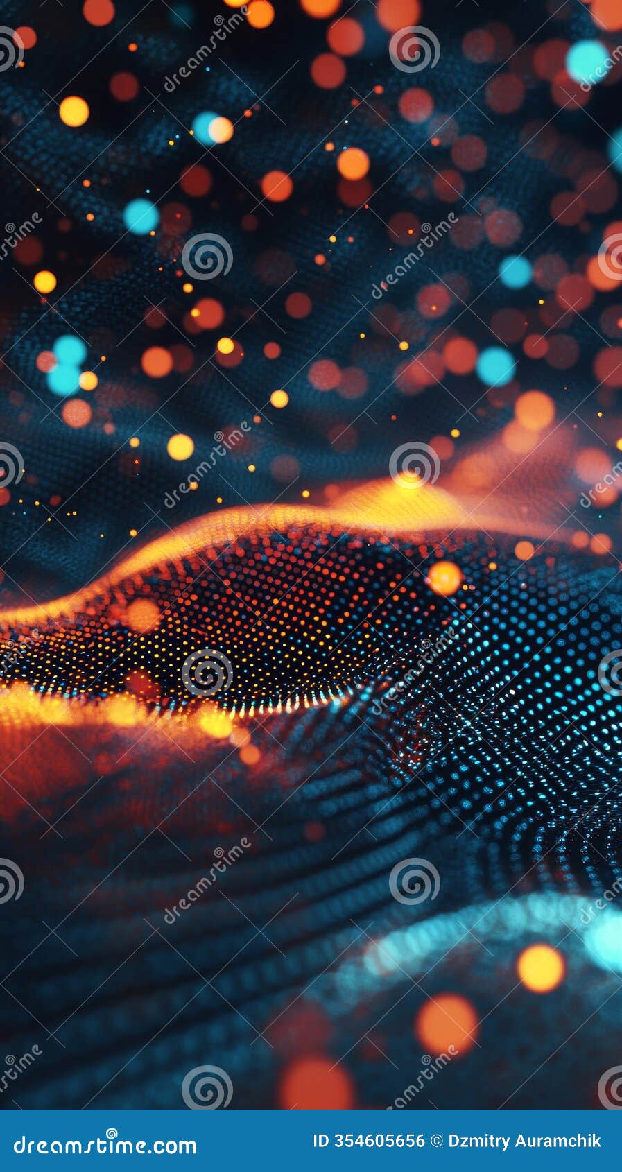 A Futuristic, High-tech Background with Vibrant Light Waves and Neon ...