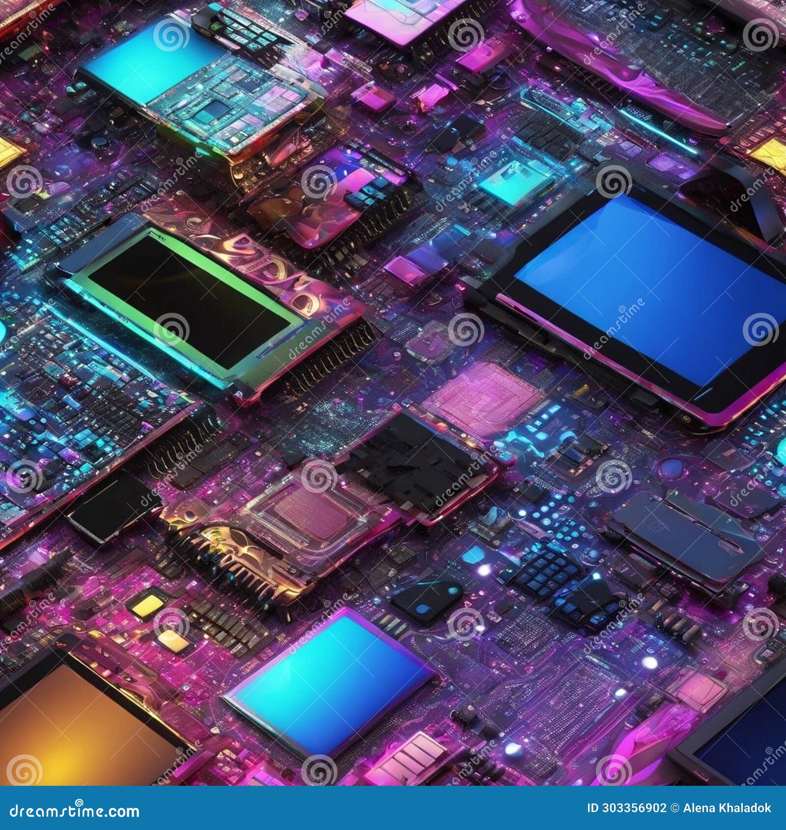 Futuristic High-tech Book, High-tech Abstract Background Stock ...