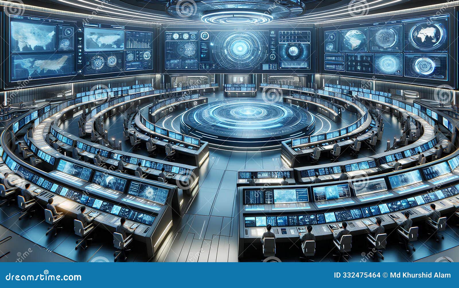 Futuristic High-tech Control Room With Multiple Large Digital Screens ... Futuristic High-tech Control Room With Multiple Large Digital Screens ...