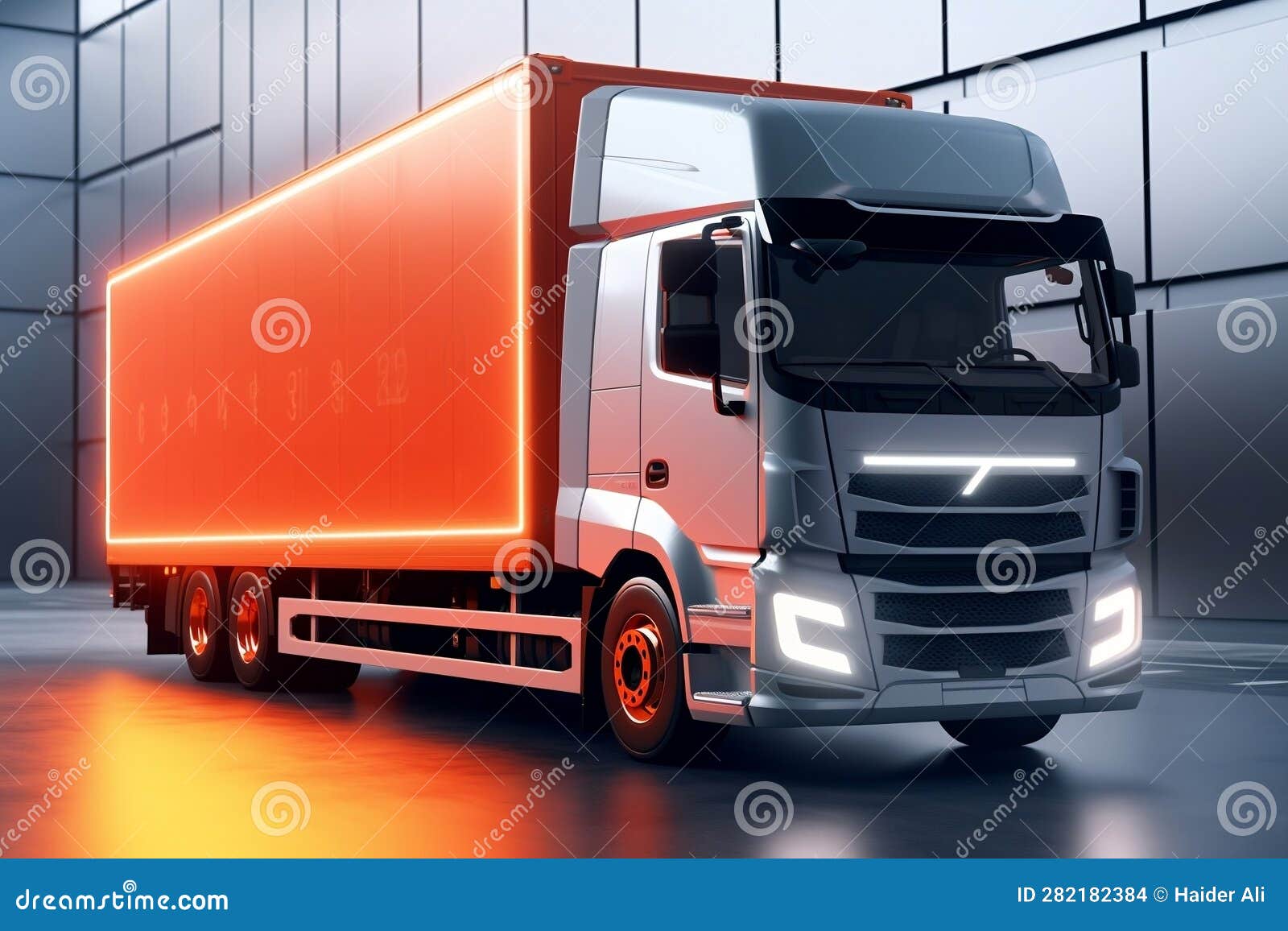 A Futuristic High-tech Delivery Truck Showcasing Cutting-edge ...
