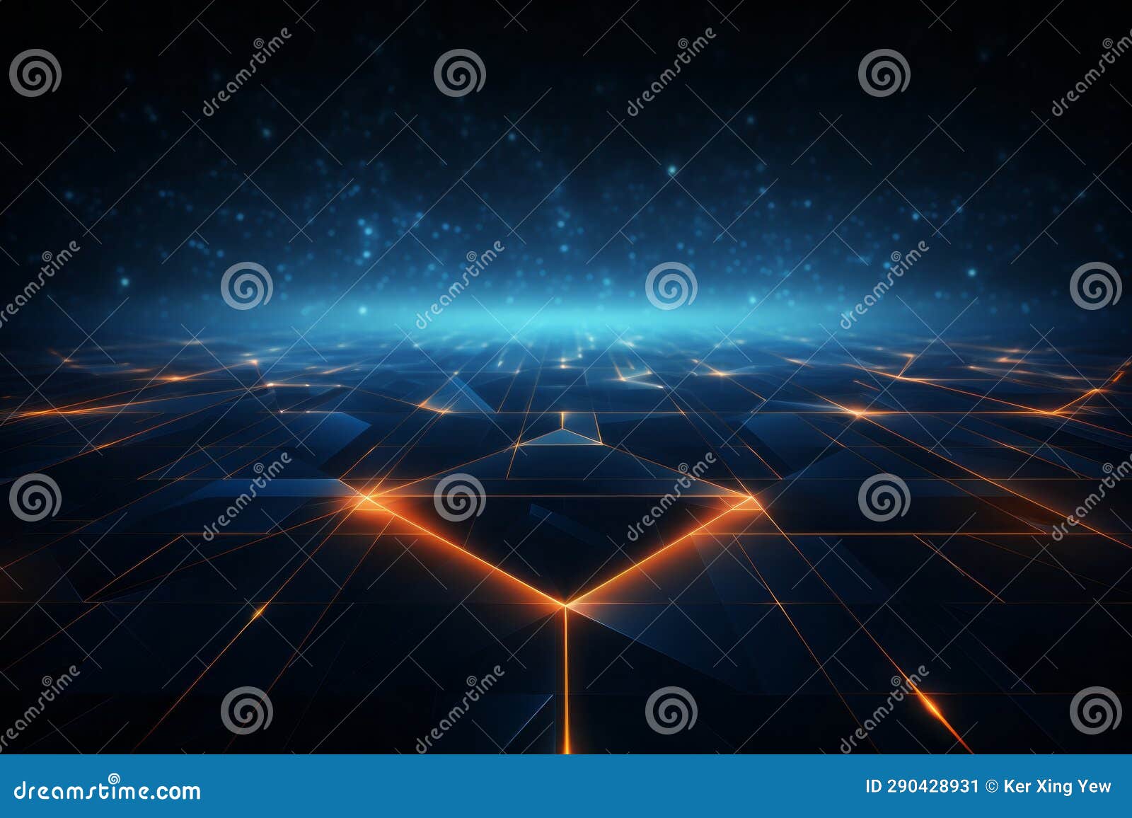 Futuristic and High-tech Digital Lines and Patterns Stock Illustration ...