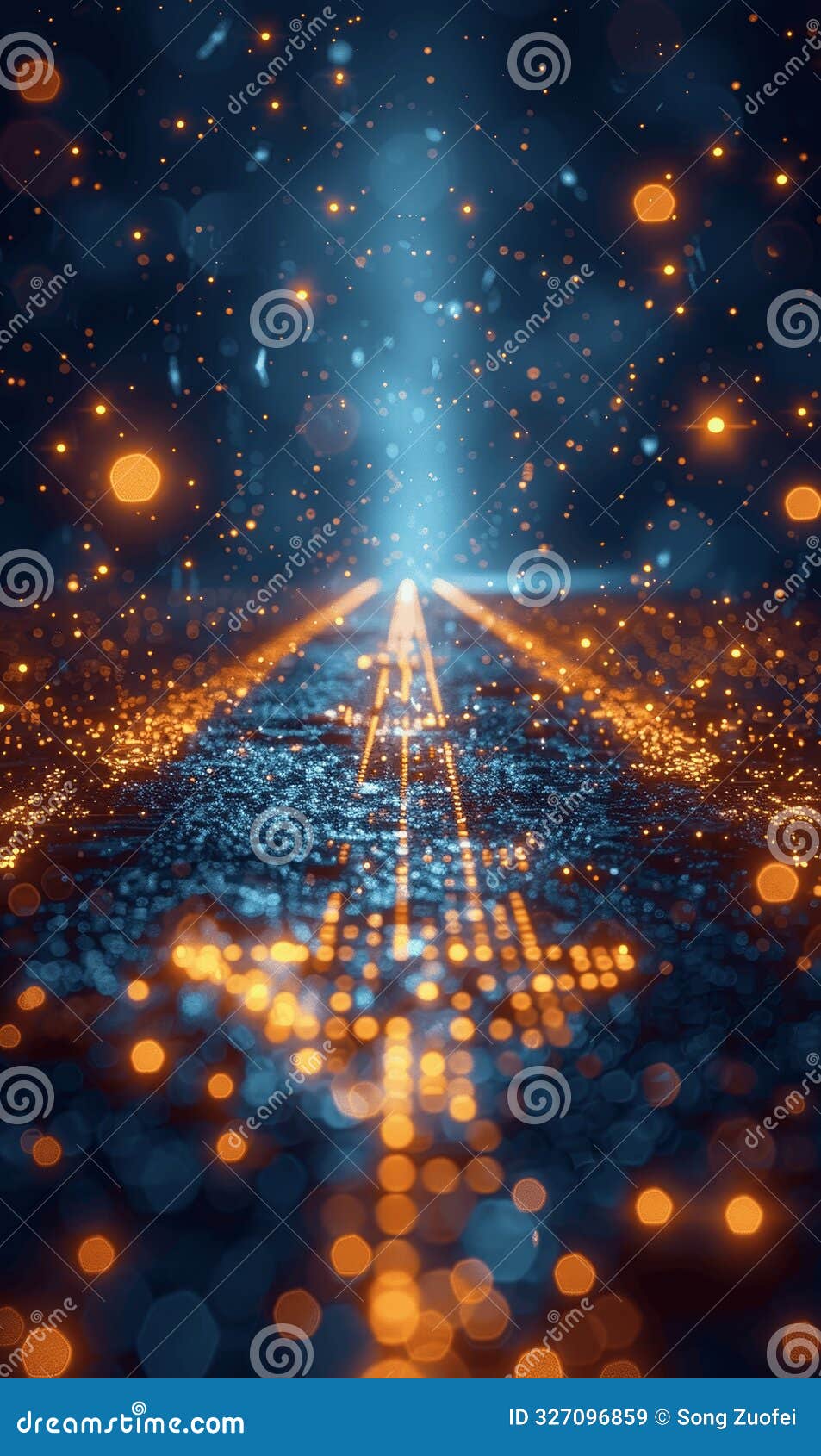 Futuristic High-Tech Pathway with Digital Connectivity and Advanced ...