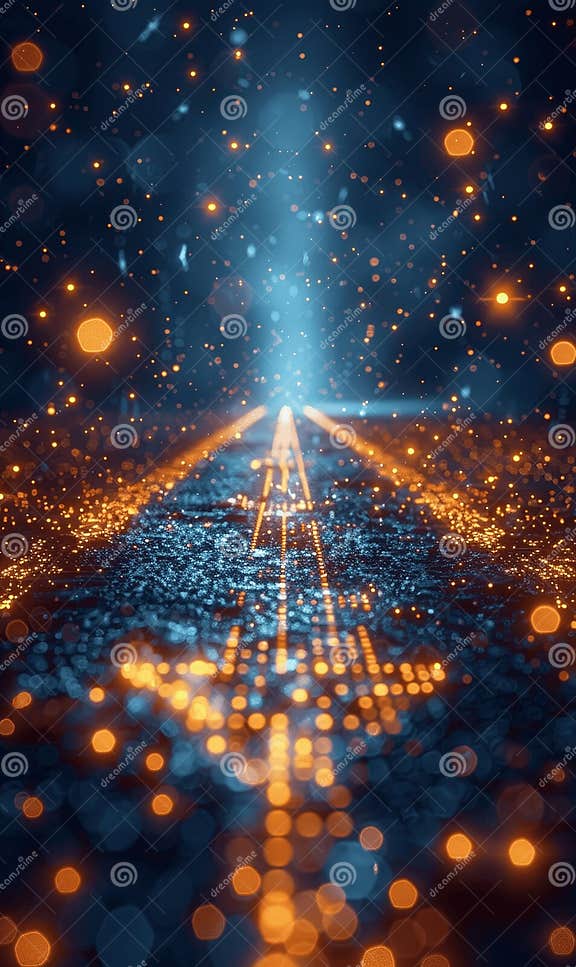 Futuristic High-Tech Pathway with Digital Connectivity and Advanced ...